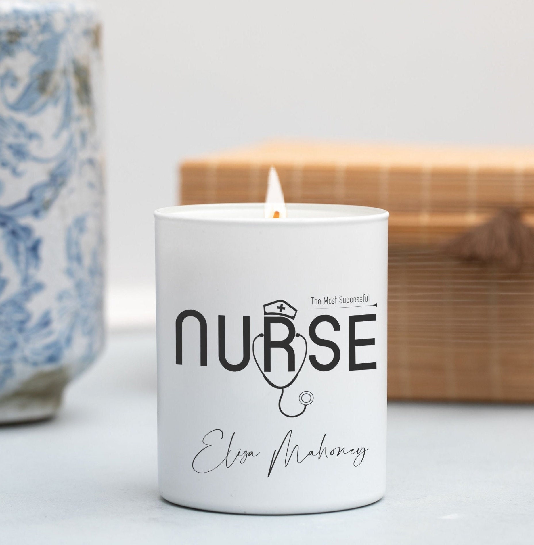 Custom Candle for a Nurse, Candle Gift for the Most Successful Nurse ...