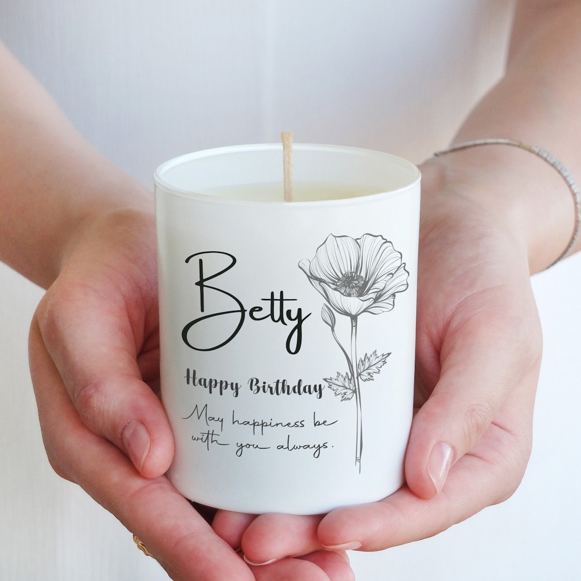 Personalized Happy Birthday Candle, Custom Birthday Candle Gift ...