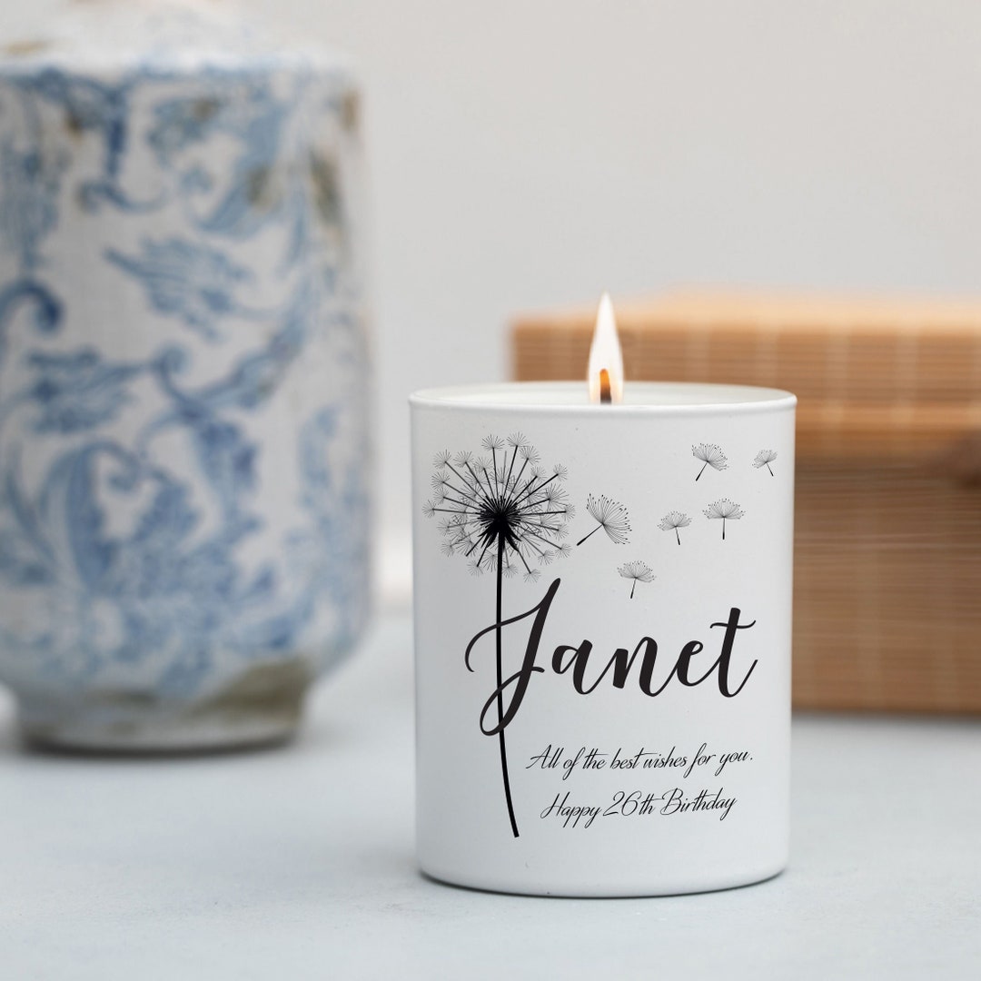 Custom Birthday Candle, Personalized Happy Birthday Gift Candle ...