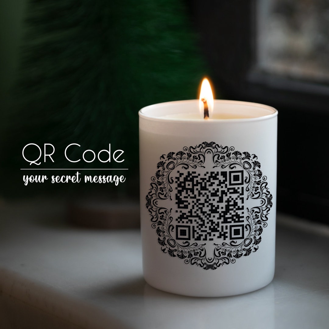 Your Secret Message in Qr Code, Custom Candle Gift for Her or Him ...