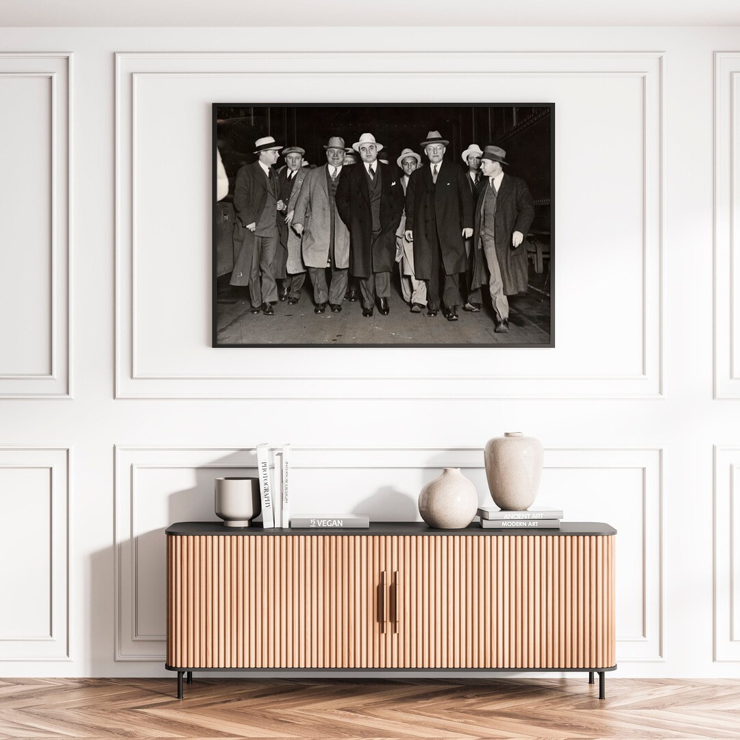 Al Capone Vintage Old Black and White Photography Historical Canvas ...