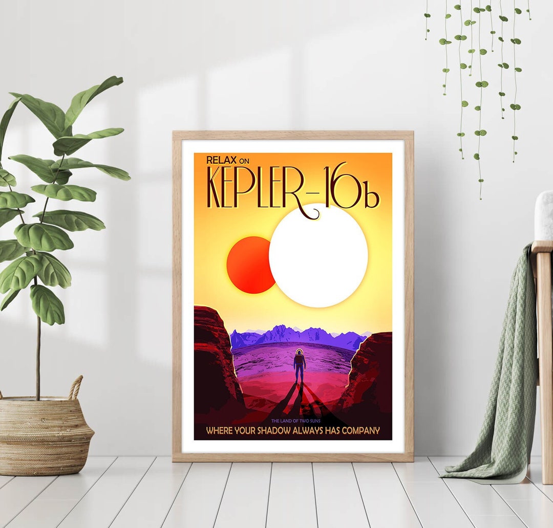 Kepler 16b NASA Space X Travel Planet Poster Wand Kunst - Etsy.de