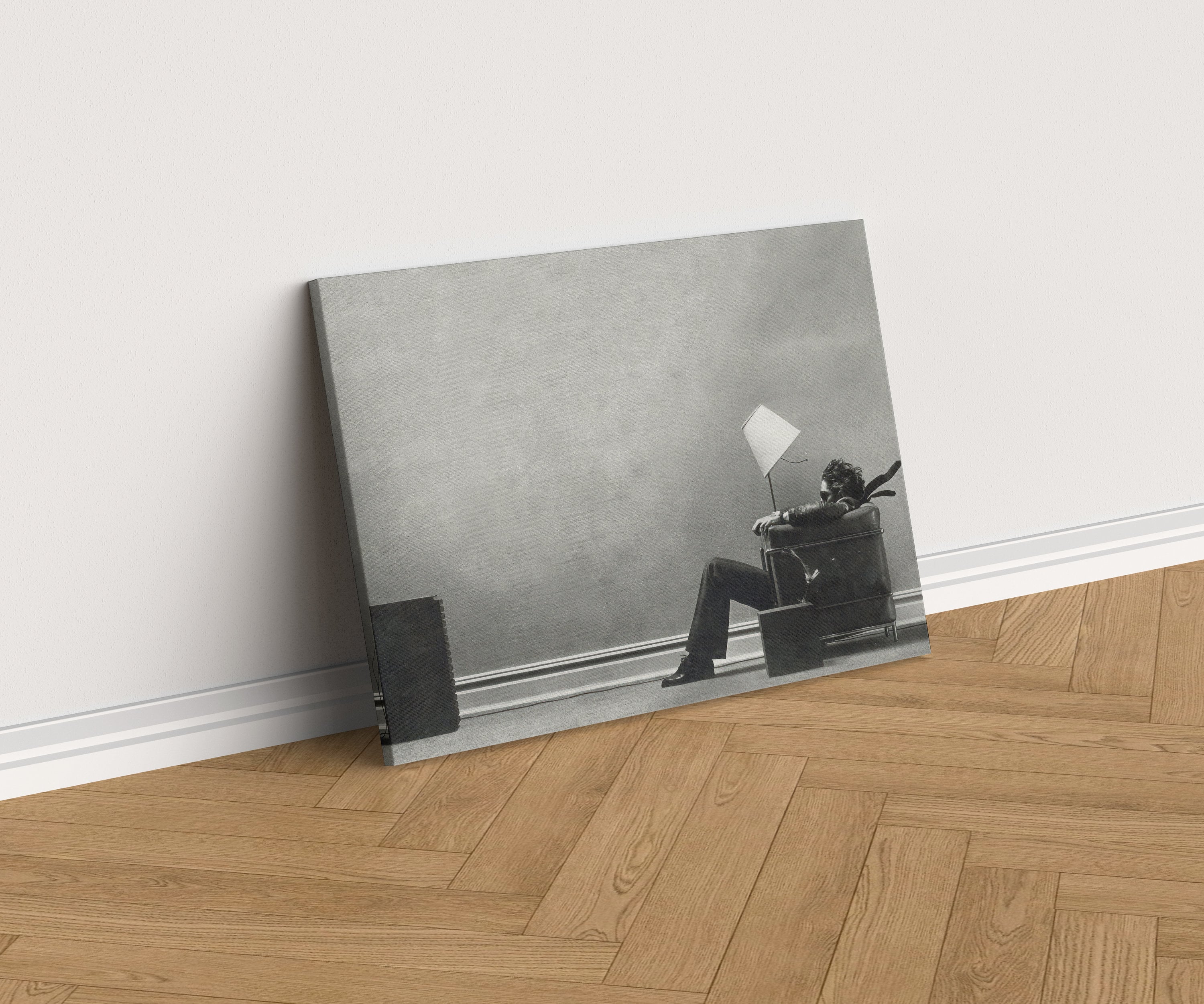 Blown Away Guy Music Art Maxell Ad Black and White Old Retro - Etsy