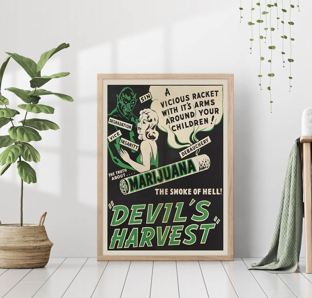 Vintage Marijuana Movie Poster Smoking Cannabis Old - Etsy