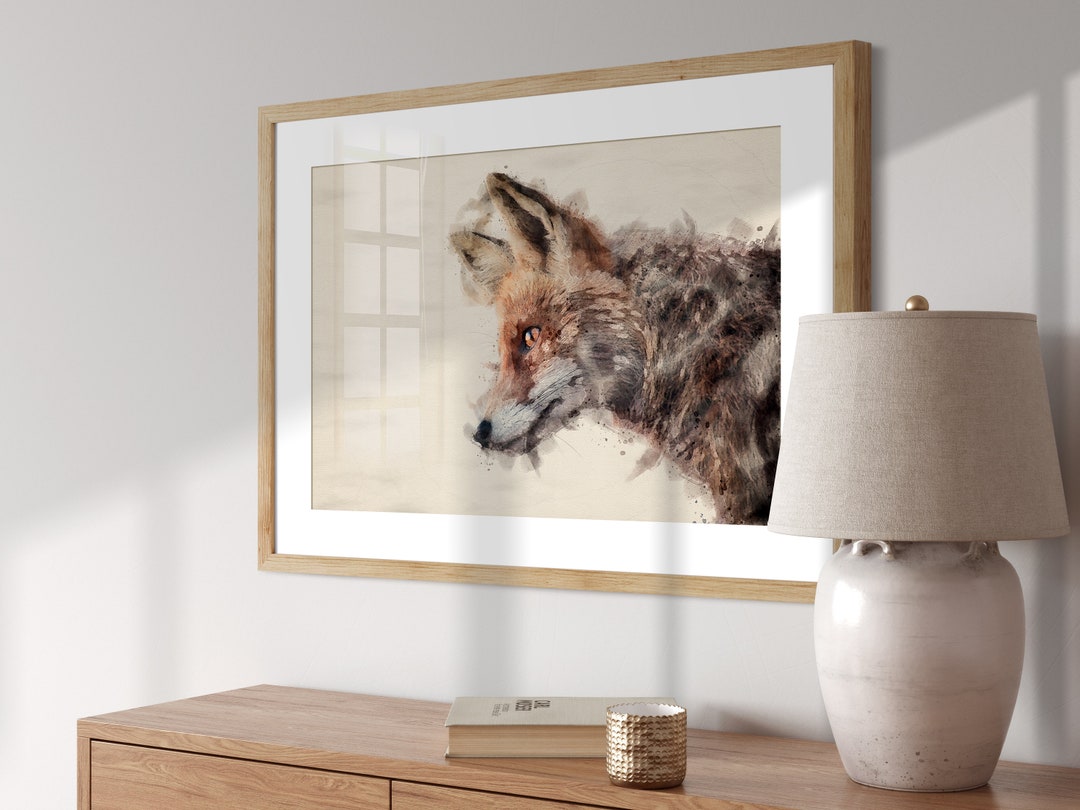 Watercolor Printable Fox Wall Art Fox Watercolor Wall Decor Printable ...
