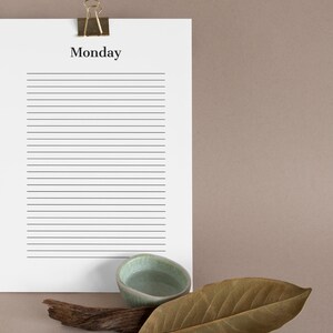 Minimalist Daily Planner Cards | Letter Size Printable (PDF) - Etsy