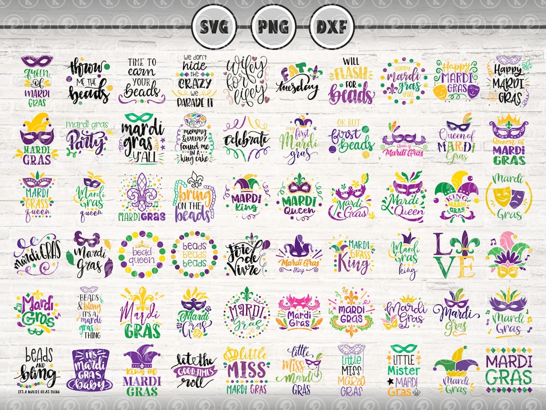 60 Bundle SVG, Mardi Gras, Theater, Mask, Mardi Masquerade, Svg Dxf Png ...