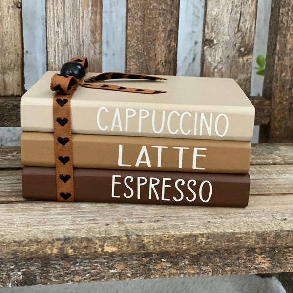 Coffee Mini Book Stack - Etsy