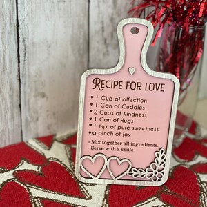 Recipe for Love Love Recipe Valentine Decor Mini Cutting | Etsy