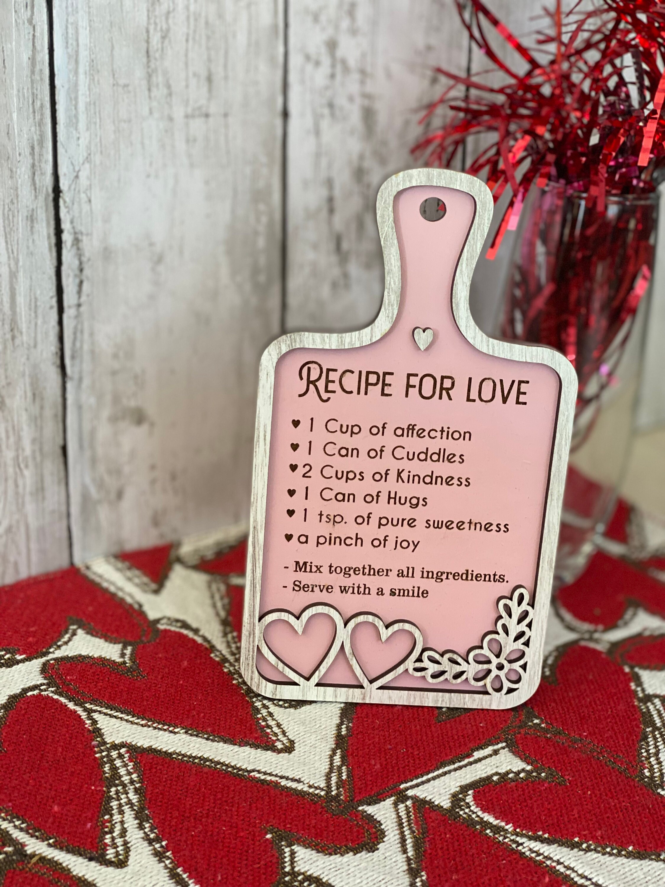 Recipe for Love Love Recipe Valentine Decor Mini Cutting - Etsy
