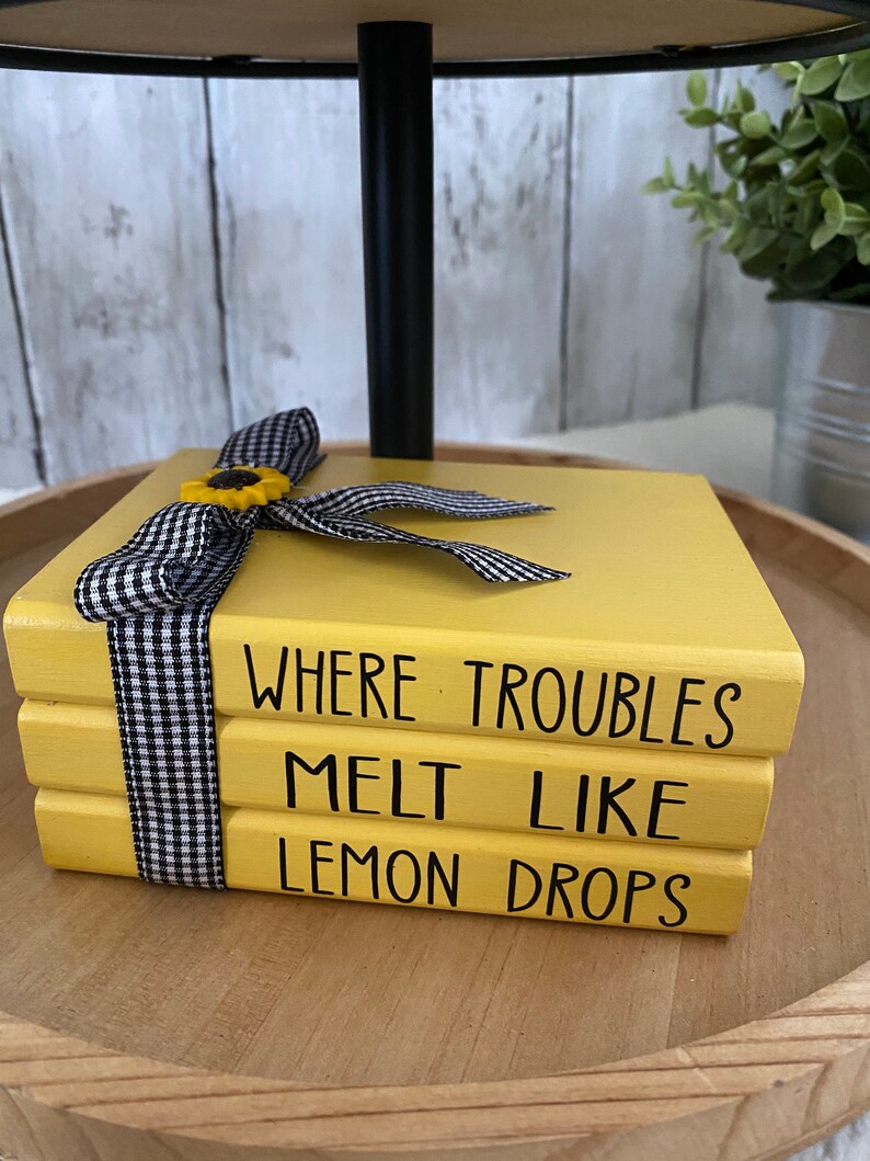 Troubles Melt, Lemon Drops, Yellow, Decorative Books, Everyday Decor ...