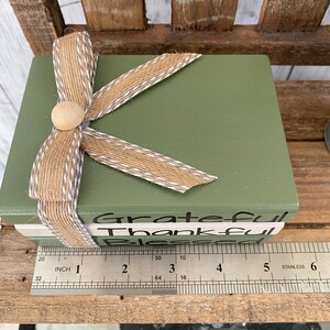 Grateful Thankful Blessed Mini Book Stack: Tiered Tray Decor, Shelf ...
