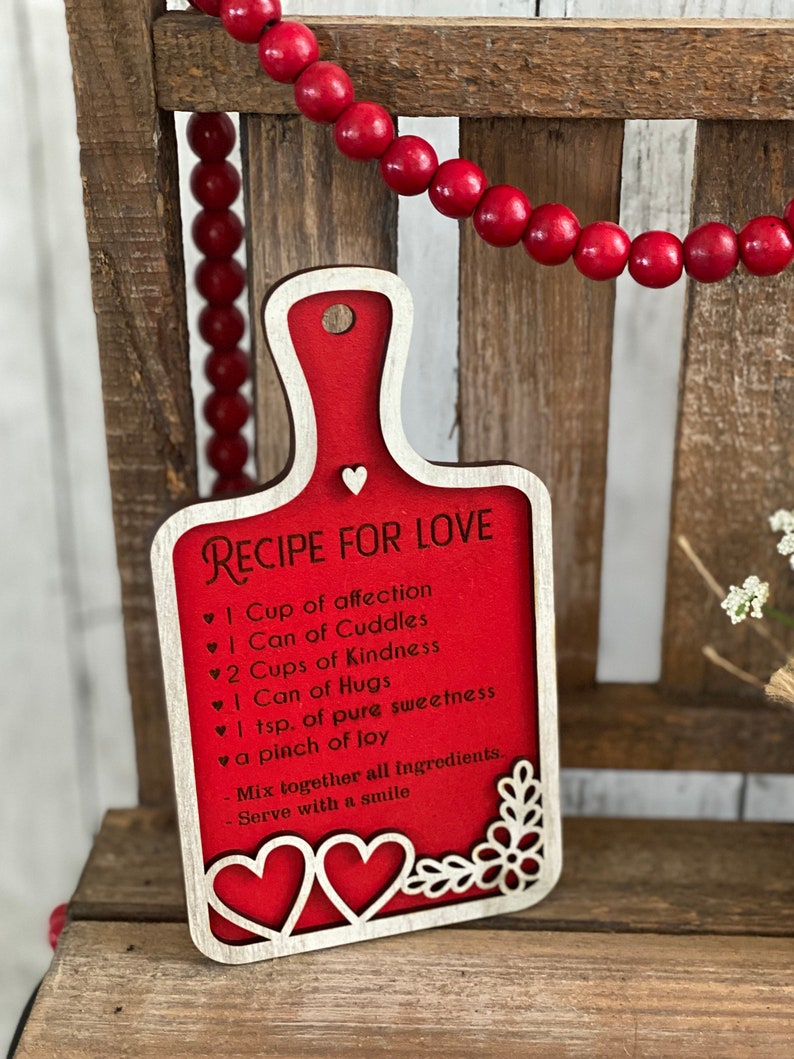 Recipe for Love Love Recipe Valentine Decor Mini Cutting - Etsy