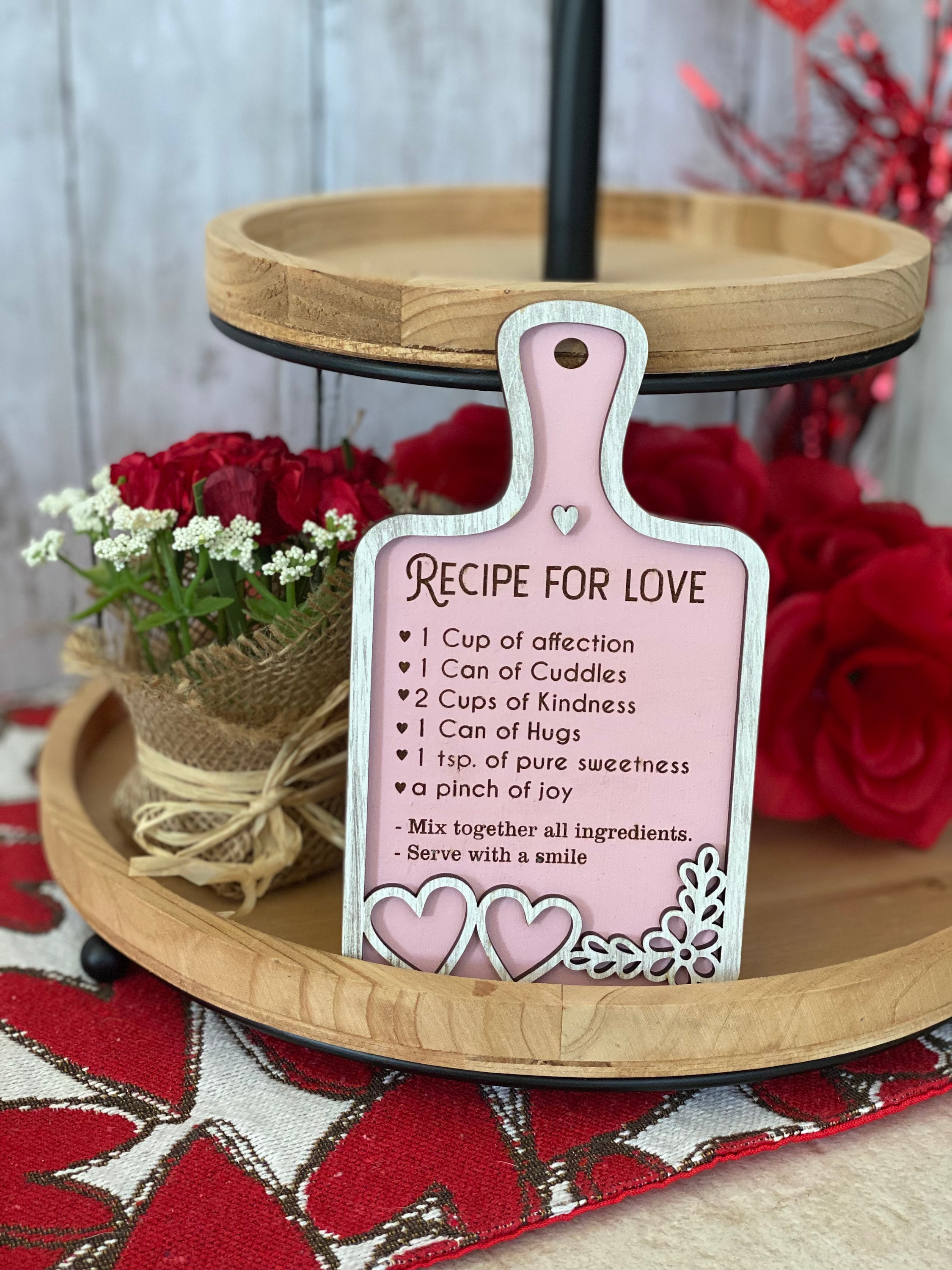 Recipe for Love Love Recipe Valentine Decor Mini Cutting - Etsy