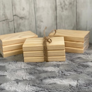 Blank Unfinished Mini Book Stack, DIY Wooden Books, Tiered Tray DIY ...