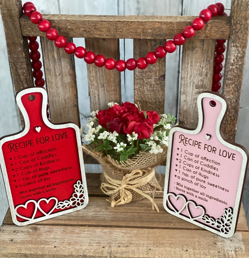 Recipe for Love Love Recipe Valentine Decor Mini Cutting - Etsy
