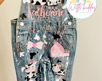 Cow Birthday Overalls - Etsy