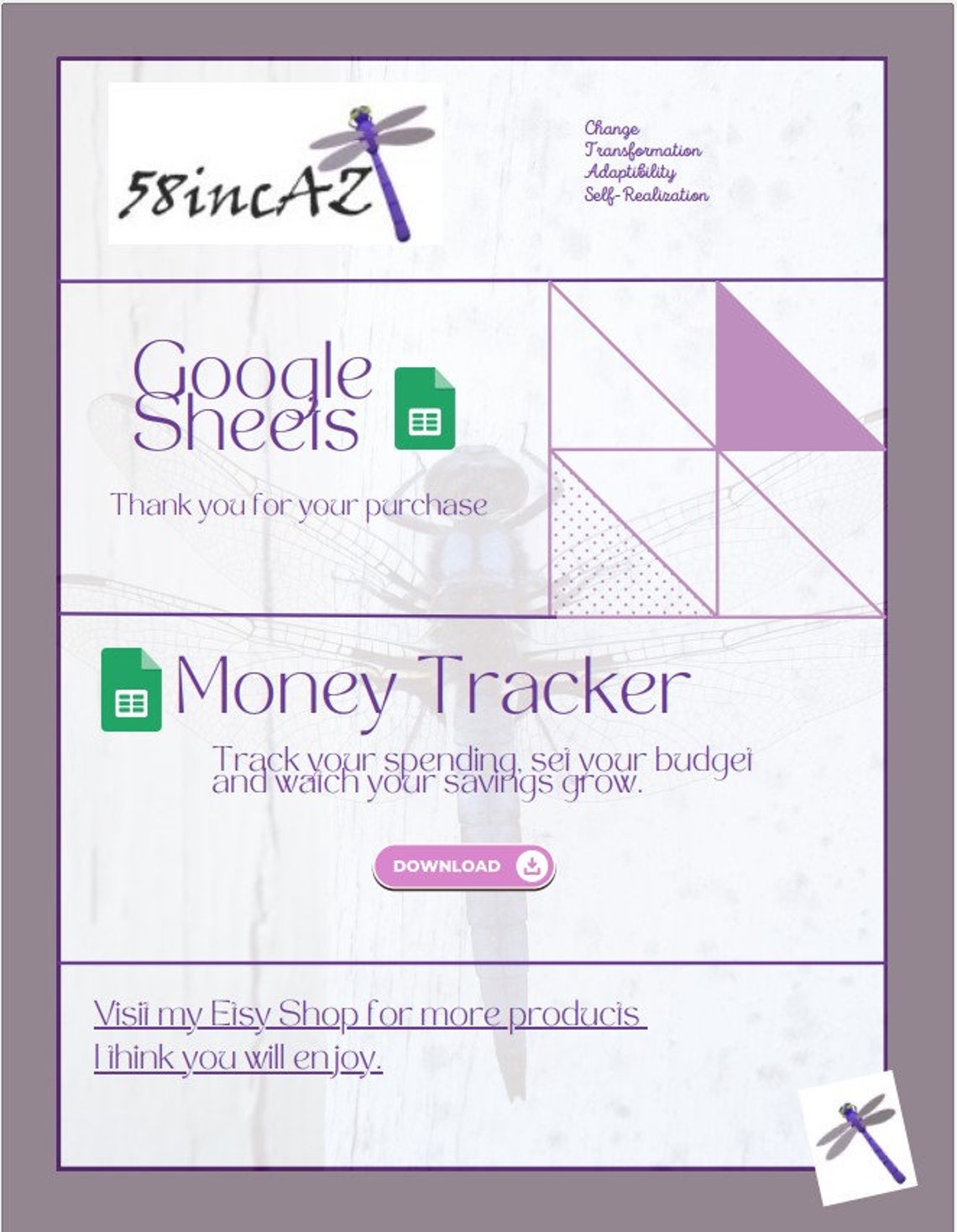 Home Budget Money Tracker, Google Sheets (PDF Pattern) - Etsy