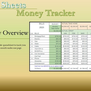 Home Budget Money Tracker, Google Sheets (PDF Pattern) - Etsy