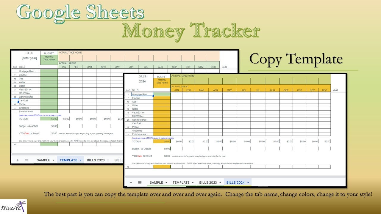 Home Budget Money Tracker, Google Sheets (PDF Pattern) - Etsy