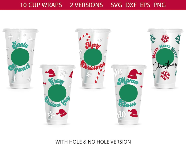 Christmas Cup Wrap Svg Bundle Coffee Wrap Svg Christmas Svg - Etsy