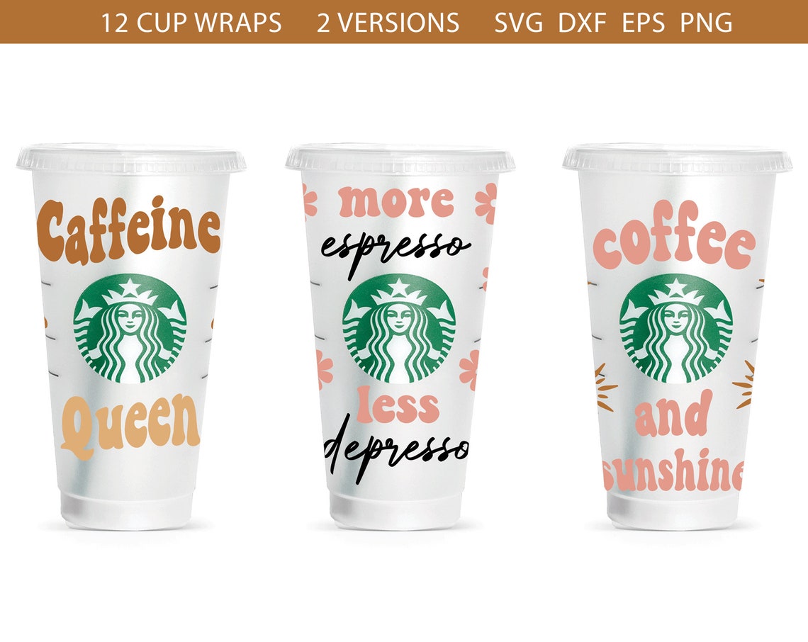 Cup Wrap Svg Bundle Cup Wrap Coffee Svg Coffee Wrap Svg - Etsy