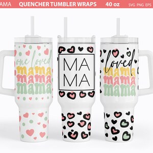 Mama Stanley Tumbler Wrap Bundle, Quencher Tumbler, 40oz Tumbler Wrap ...