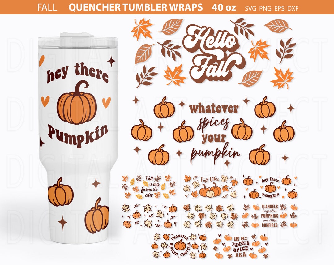 Fall Stanley Cup Wraps 40oz SVG, Quencher Tumbler 40oz Wrap, 40oz ...