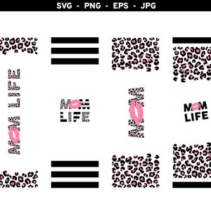 Mom Life Pen Wraps, Mom Pen Wrap, Pen Wraps Svg Png, Leopard Cheetah ...