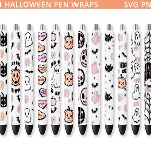 Halloween Pen Wraps Bundle, Pen Wraps Svg, Halloween Svg, Spooky Svg ...