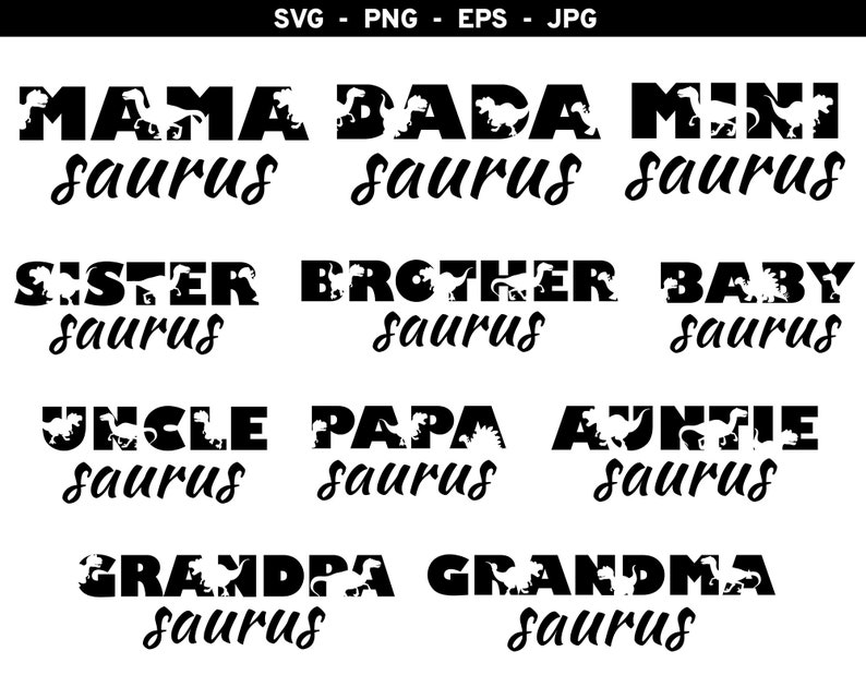 Mama Saurus Svg Mamasaurus Svg Dinosaur Family Svg Family - Etsy