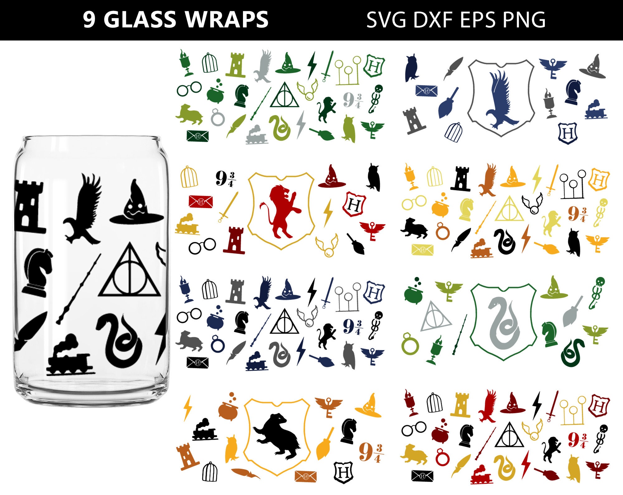 Can Glass Wrap Bundle Magic Can Glass Wrap Svg Wizard Can - Etsy