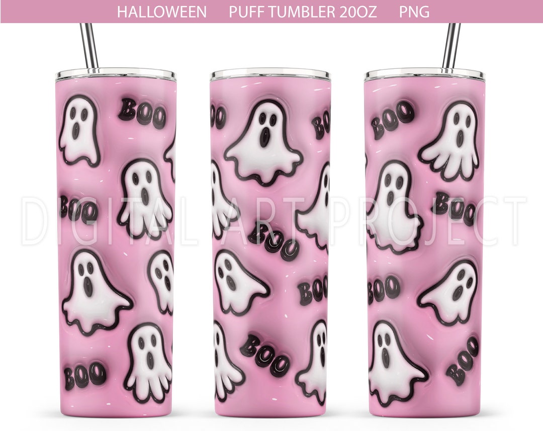 Cute Halloween Puff Wrap Png, 3D Inflated Puff Halloween Tumbler Wrap ...