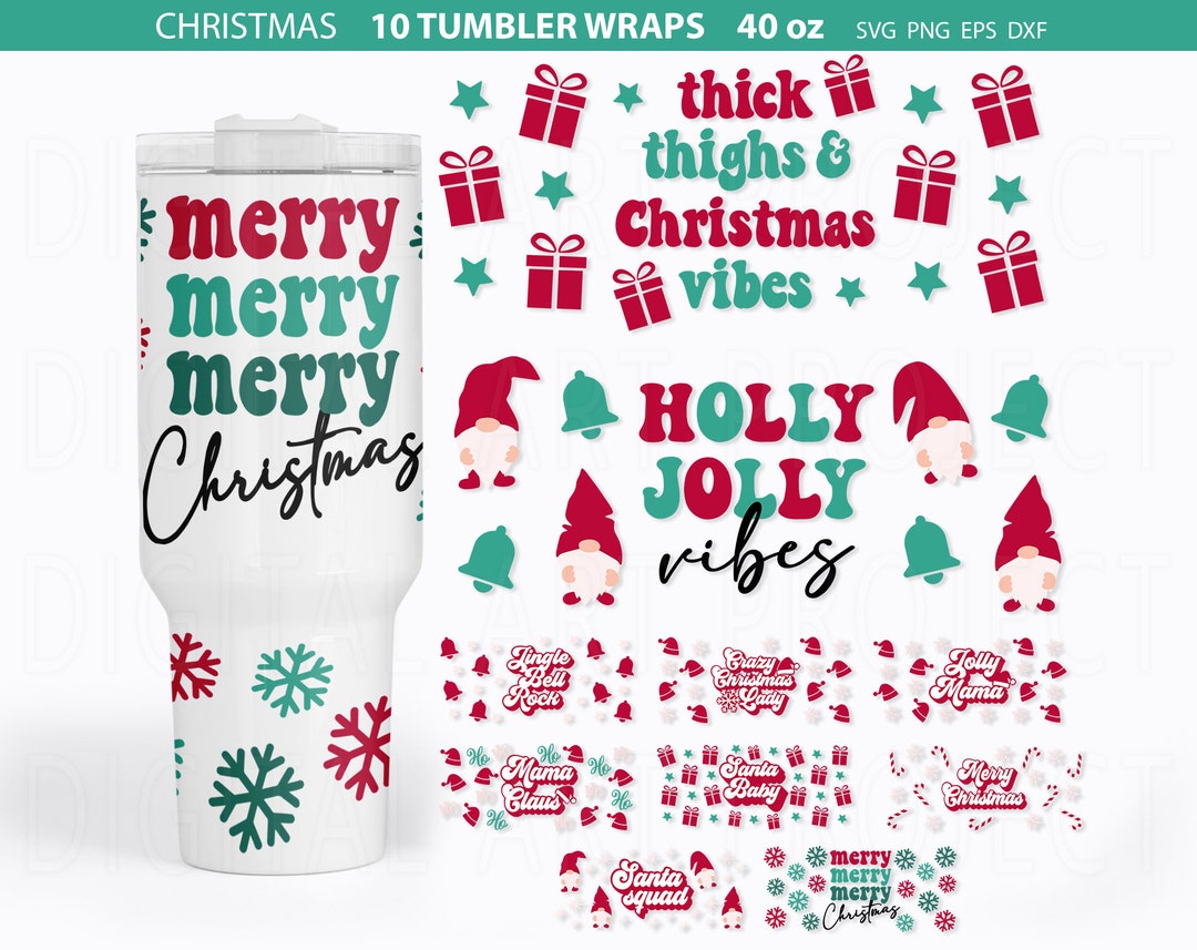 Christmas Stanley Cup Wraps Svg, Quencher Tumbler, 40oz Tumbler Wrap ...