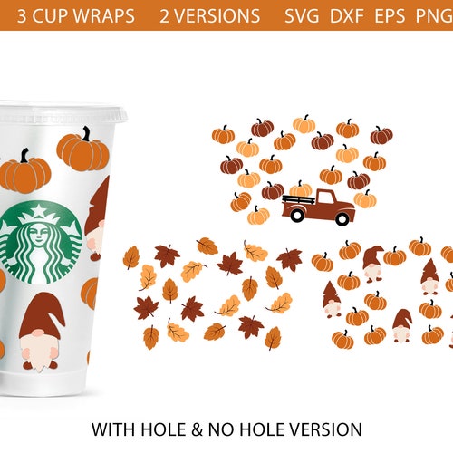Cup Wrap Svg Bundle Coffee Wrap Fall Svg Pumpkin Svg Gnomes - Etsy