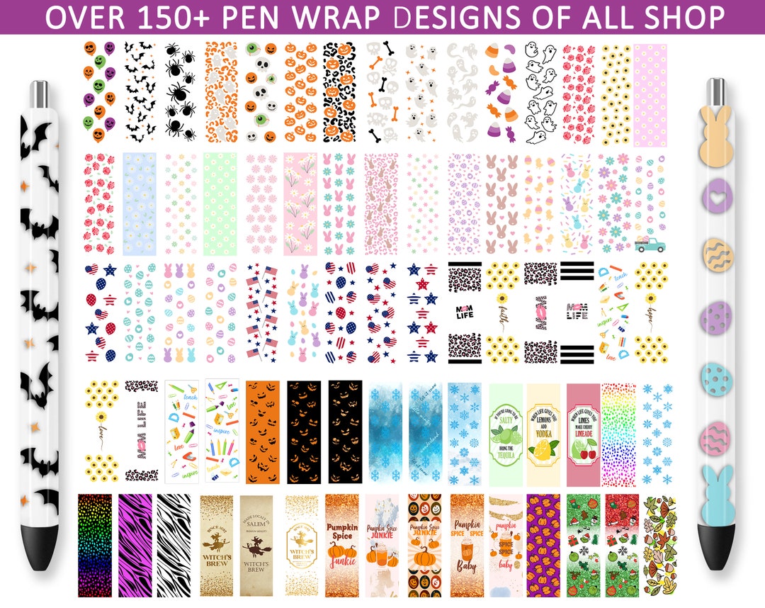 Pen Wrap Png Bundle, Halloween Pen Wraps, Pen Wraps Png, Fall Pen Wraps ...