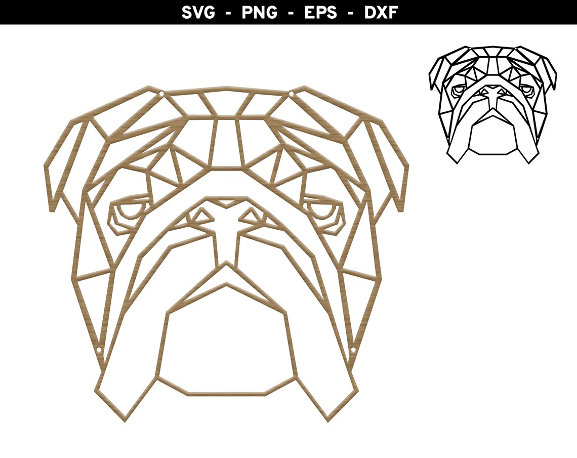 Bulldog Geometric Svg English Bulldog Svg Dog Cut File - Etsy