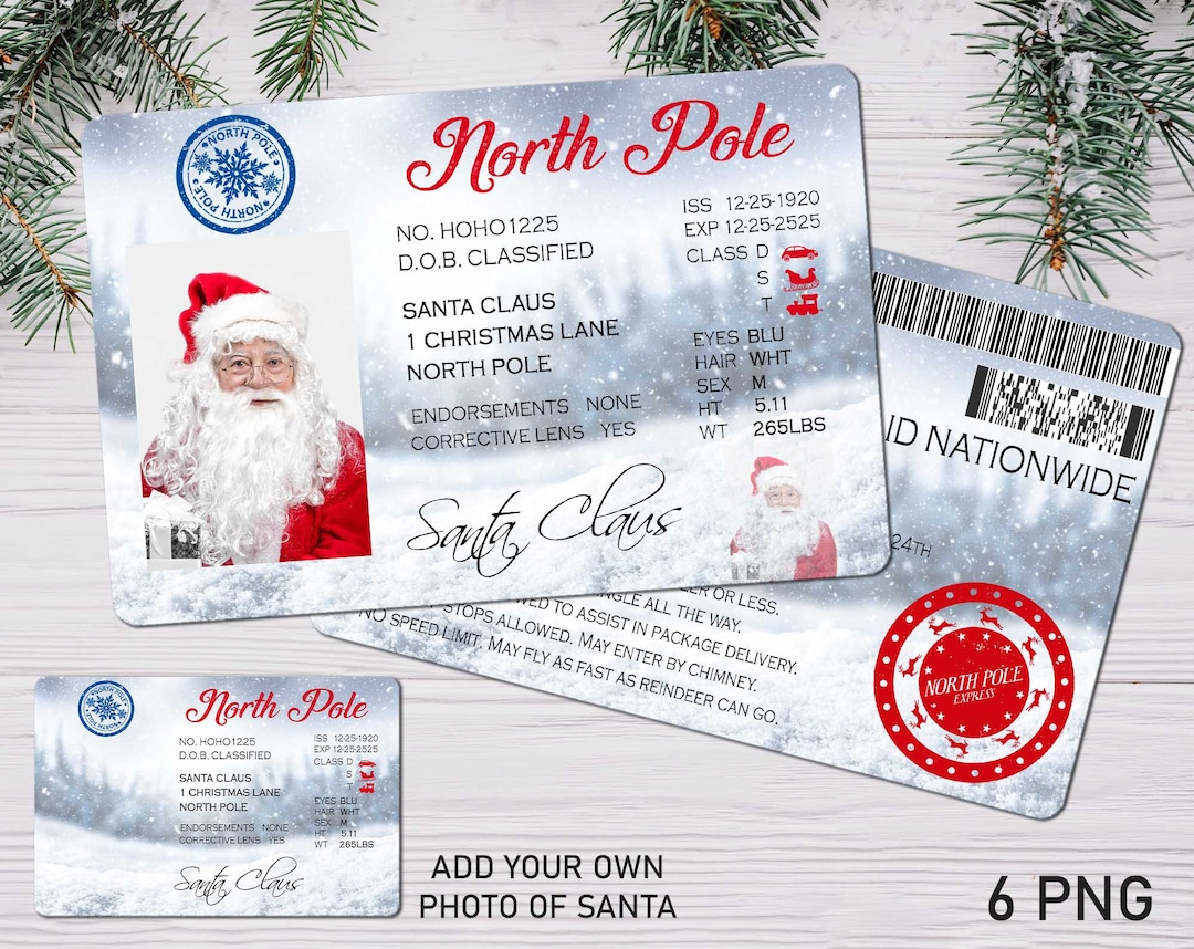 Santa Claus License PNG, Santa Claus ID Card, Christmas License ...