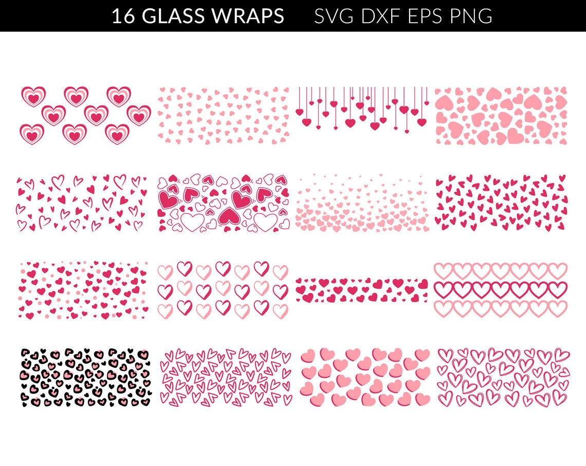Can Glass Wrap Bundle Can Glass Wrap Svg Valentines | Etsy