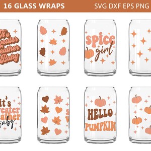 Can Glass Wrap Bundle, Fall Can Glass Svg, Its Fall Yall, Gnomes Svg ...