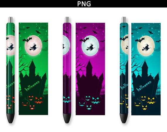 Bundle Halloween Pen Wraps Glitter Pen Wrap Pen Wraps Svg | Etsy
