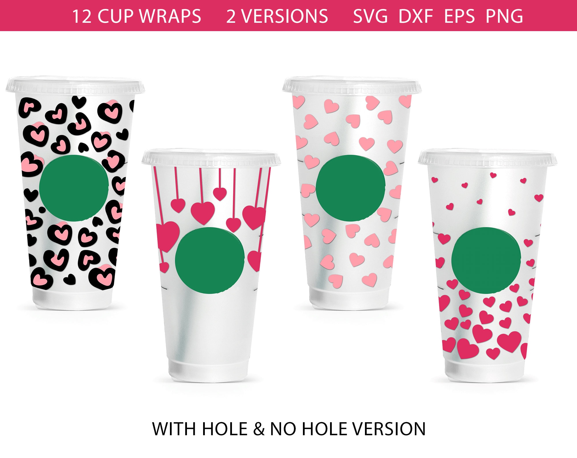 Cup Wrap Svg Bundle, Valentines Svg, Coffee Cup Svg Wrap, Coffee Wrap ...