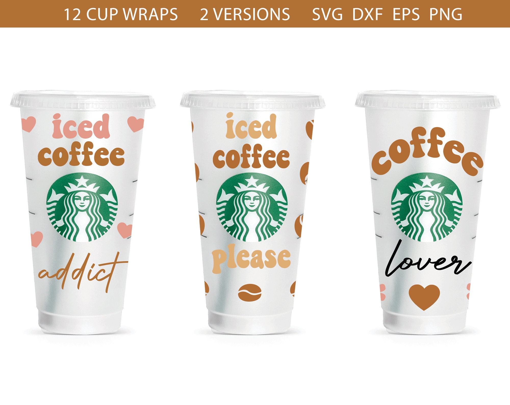 Cup Wrap Svg Bundle Cup Wrap Coffee Svg Coffee Wrap Svg - Etsy