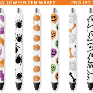 Halloween Pen Wraps Bundle, Pen Wraps Svg, Halloween Svg, Pumpkin Svg ...