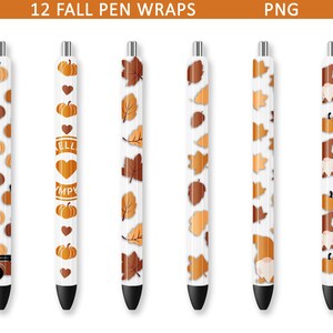 Fall Pen Wraps Bundle, Pen Wraps Png, Gnomes Png, Pumpkin Png, Autumn ...