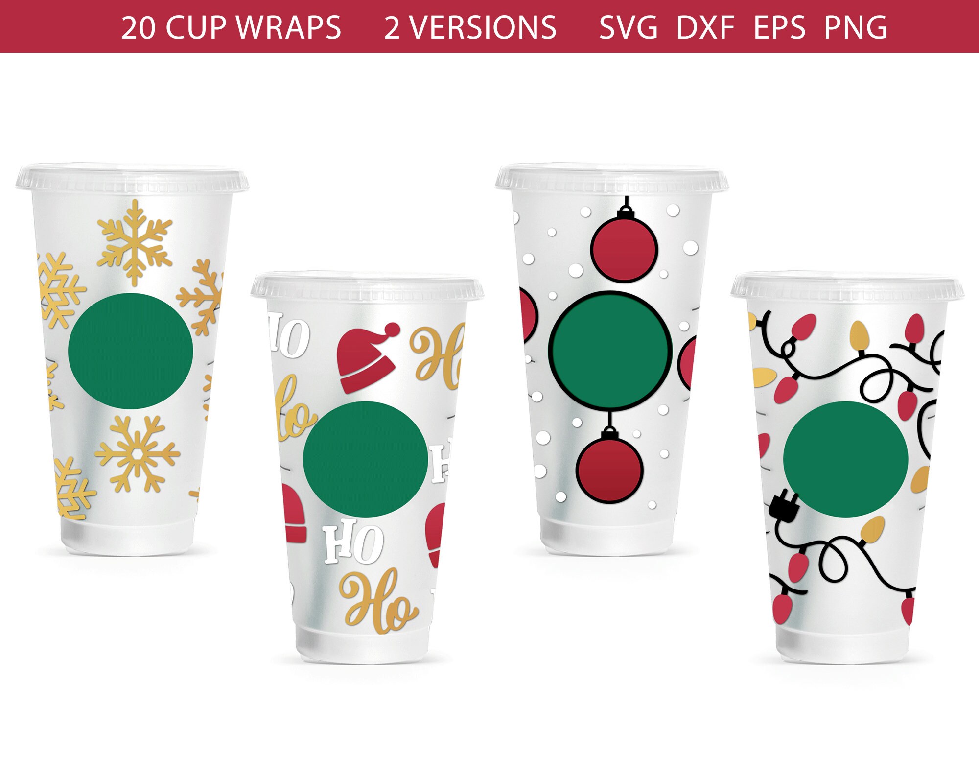 Cup Wrap Svg Bundle Coffee Wrap Christmas Svg Christmas Svg - Etsy
