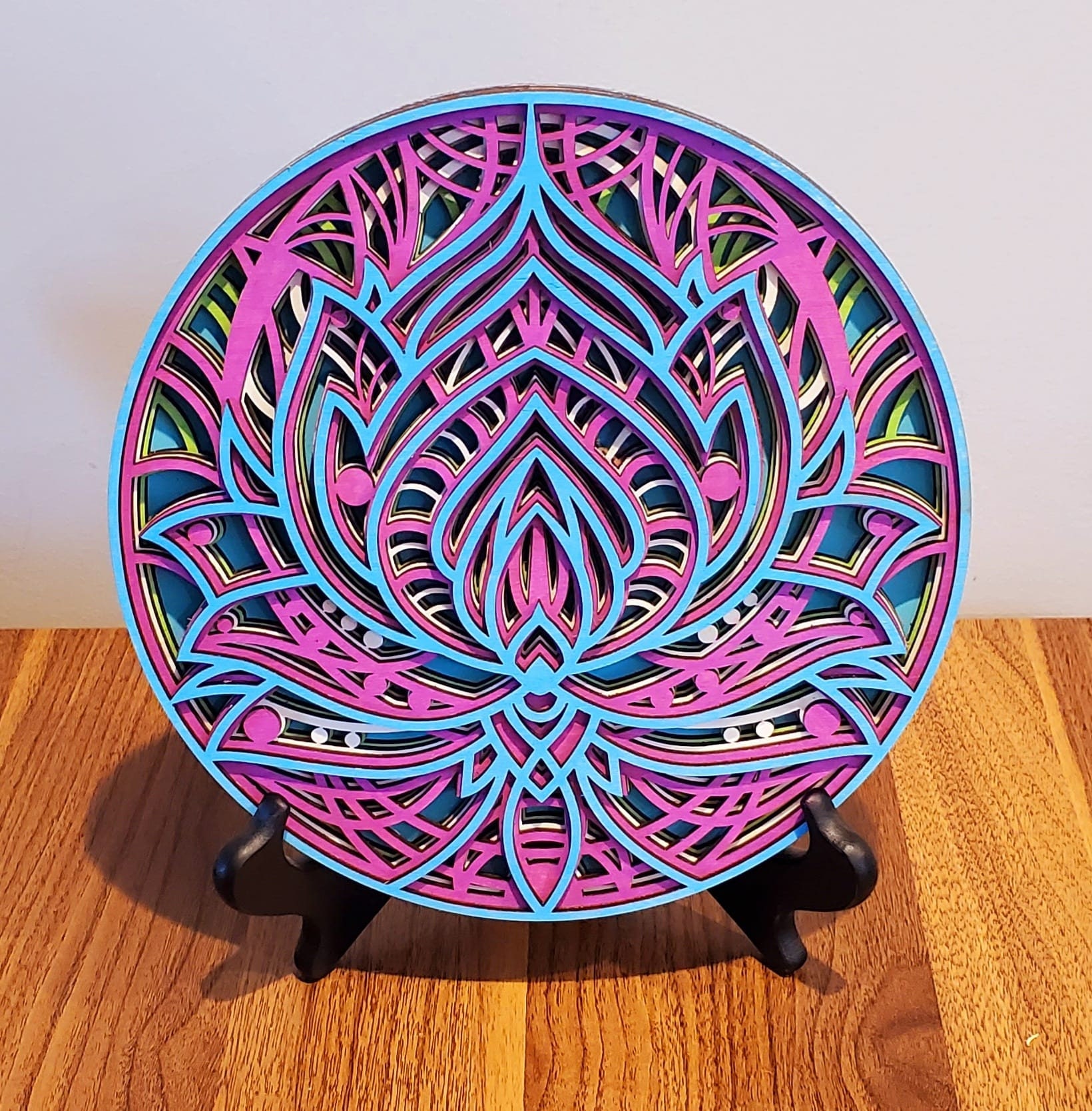 Layered Wood Lotus Mandala - Etsy