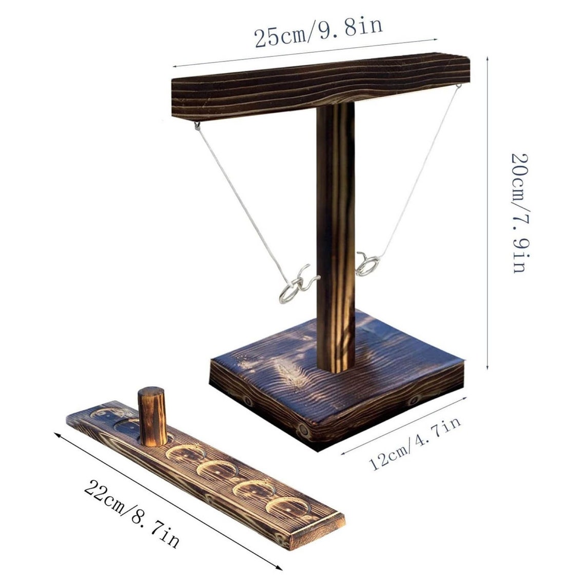 Handmade Ring Toss Game Double Hook And Ring Game Bimini | Etsy