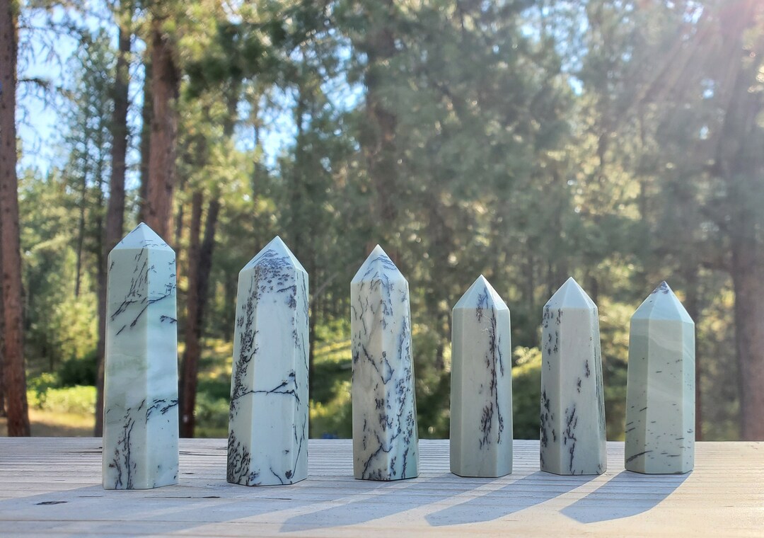 Beautiful! Dendritic Jade Towers- Crystal- Healing- Metaphysical - Etsy
