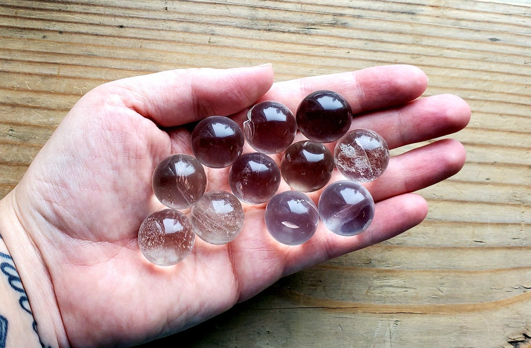 Mini Clear Quartz Spheres- Crystal, Gemstone, Healing, Amplifier - Etsy